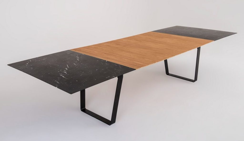 Mesa Asa Retangular Laterais em Pedra – LCL Design